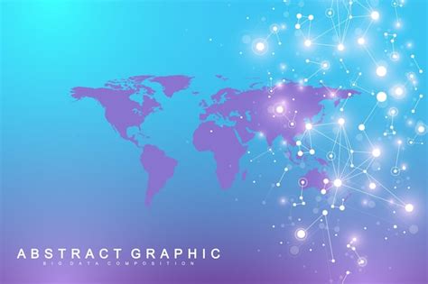 Premium Vector World Map Point With Global Technology Networking Concept
