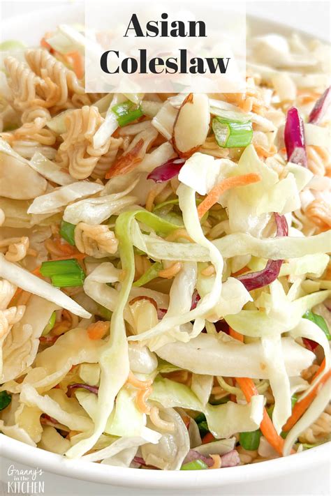 Asian Coleslaw Recipe Grannys In The Kitchen