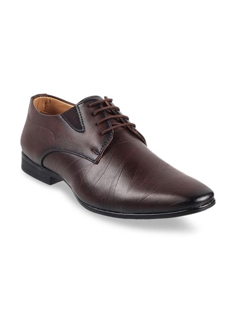 Buy Walkway By Metro Men Textured Leather Formal Derbys Formal Shoes For Men 21379760 Myntra