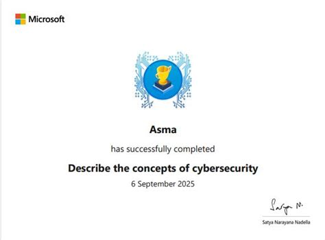 Cybersecurity Microsoftlearn Learnathon Continuouslearning Digitalsafety Asma G