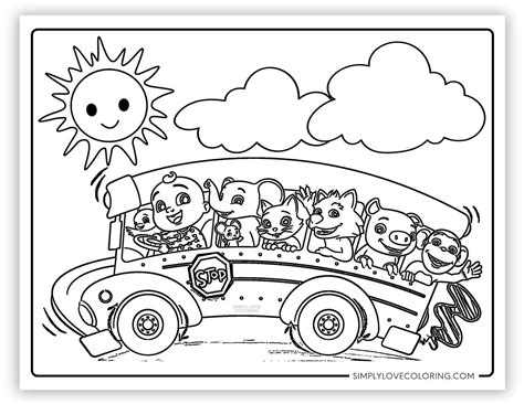 Cocomelon Coloring Pages Bus
