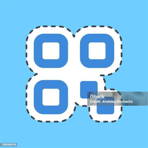 절단선 스티커 Qr 코드 바코드 및 Qr 코드 요소 인쇄물 포스터 로고 광고 인포그래픽 등에 적합합니다 Brand Name
