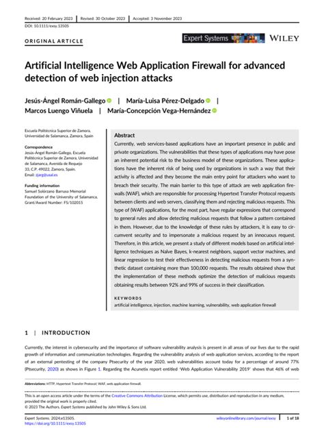 Artificialintelligentwebapplicationfirewallfo Pdf Web Server