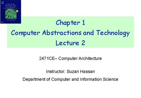 Chapter Computer Abstractions And Technology Lecture