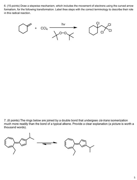 Solved 6 15 Points Draw A Stepwise Mechanism Which Chegg Com