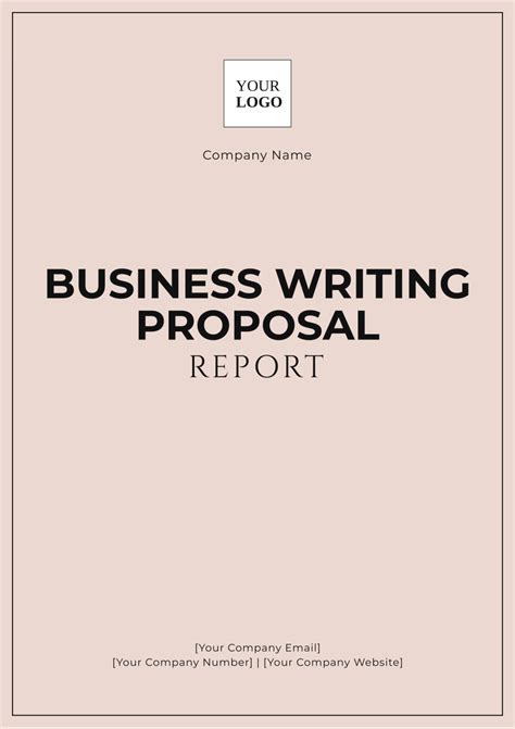 Free Proposal Report Templates Editable And Printable