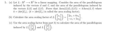 Solved A Let L R R Be A Linear Mapping Consider The Chegg