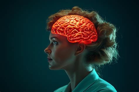Brain Computation Cognitive Response Synaptic Plasticity And Brainwave Interaction Woman With