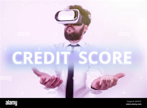 Text Sign Showing Credit Score Business Idea Represent The Creditworthiness Of An Individual