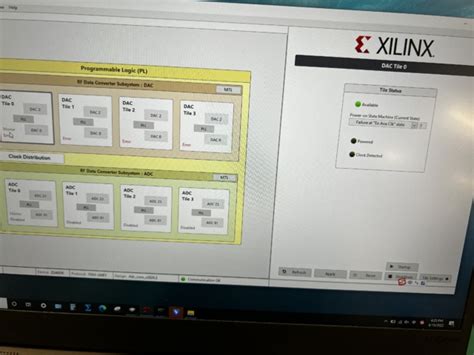 Zcu208 的dac采样率设置为10ghz，烧写bit文件后，dac不工作