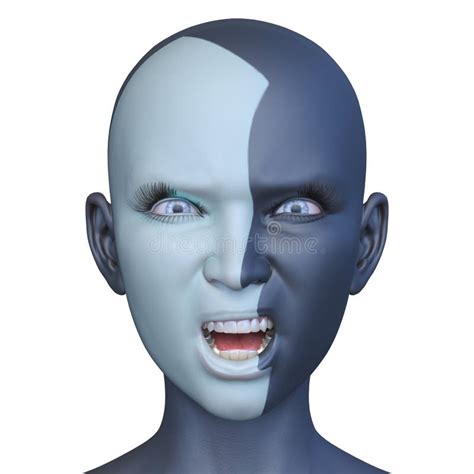 3d Rendering Of A Woman S Face Close Up Stock Illustration Illustration Of Expression Style