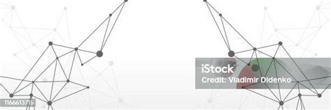 흑백 추상 미래 암호 블록 체인 그림 웹 사이트 헤더 또는 배너 디자인을위한 삼각형의 회색 점과 모양 0명에 대한 스톡 벡터 아트 및 기타 이미지 Istock