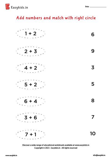 Class 1 Math Worksheets
