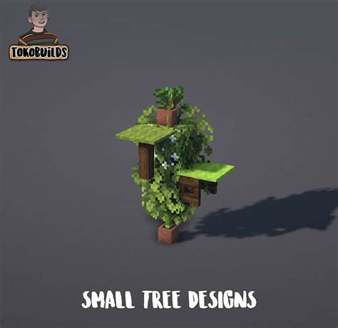 Small Tree Design Minecraft Furniture Minecraft Designs Minecraft Blueprints