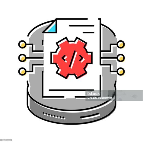 Schema Development Database Color Icon Vector Illustration Stock