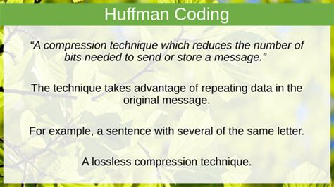 Huffman Trees Coding And Encoding Animated Presentation Teaching Resources