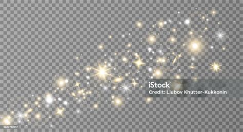 황금빛 반짝이 빛 배너입니다 크리스마스 럭셔리 배경입니다 금 먼지 빛나는 보케 색종이 하얀 마법 입자 테두리 밝은 별을 날리다