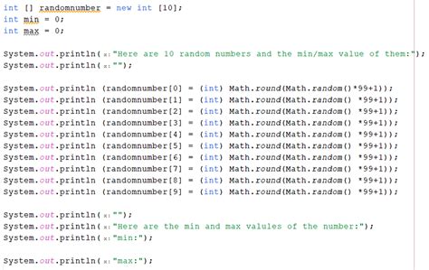 How Do I Make My Program Give Out Min And Max Values Programming