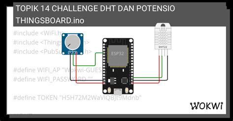 topik 14 challenge dht and potensio thingsboard wokwi esp32 stm32 arduino simulator
