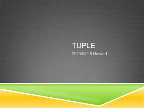 Tuple Ppt
