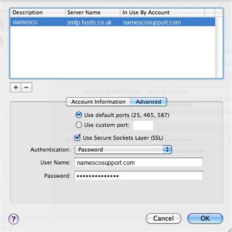 How To Set Up Edit SMTP Settings In Mac Mail Support Centre Names Co Uk