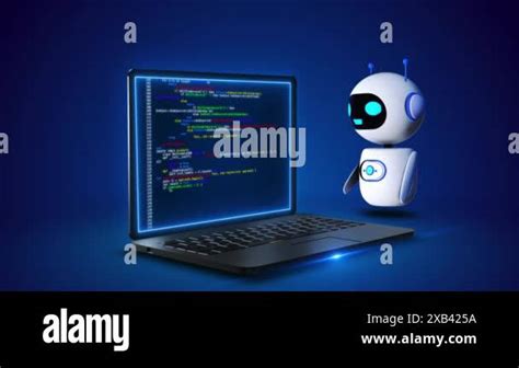 Robot Thinking Using Virtual Interface Ai Chatbot Icon Data Processing Artificial Intelligence