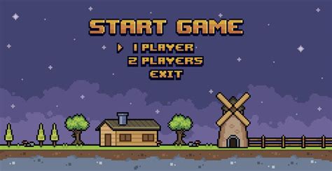 Pixel Art City Game Home Vector 8bit Game Background With 45 Off