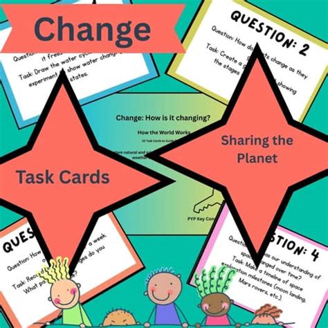 PYP Task Cards Sharing The Planet Change By Scribble Satisfaction