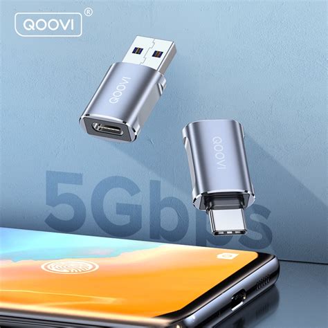 QOOVI USB Type C OTG Adapter USB C To USB Adapter Converter USB C OTG Connector For