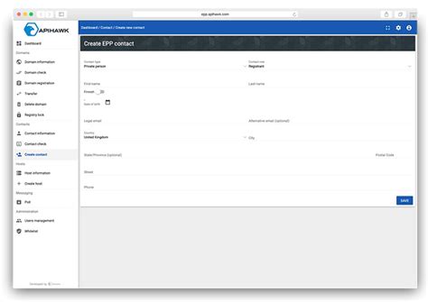 Epp Gui For Registries Apihawk