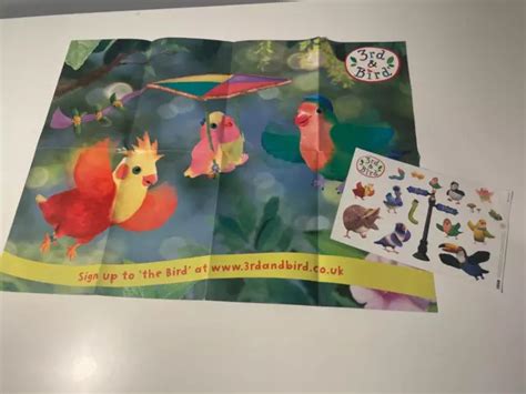 Cbeebies 3rd And Bird Double Sided Poster Reward Chart And Stickers £2