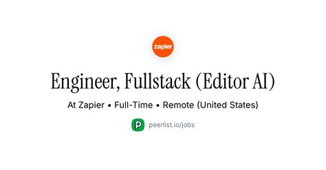 Engineer Fullstack Editor Ai At Zapier
