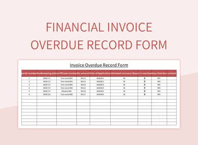 Free Overdue Templates For Google Sheets And Microsoft Excel Slidesdocs