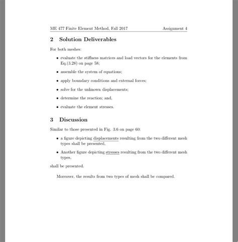 Solved Assignment 4 Me 477 Finite Element Method Fall 2017