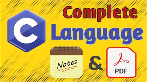 Complete C Language Notes C Language Notes And Pdf For Beginners C In One Shot By Codology