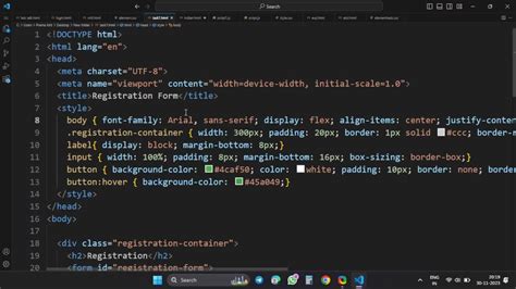 Prerna Kriti On Linkedin Task Submission Of Internship Create A Registration Form Company