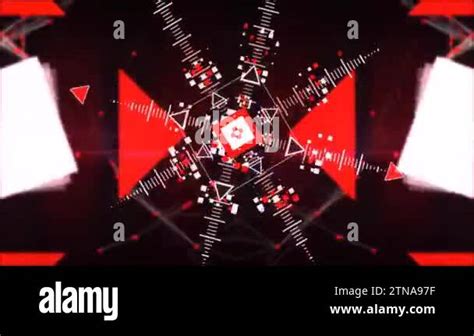 Motion Graphic 4k Flying Into Digital Technologic Tunnel 3d Big Data Digital Tunnel Square With
