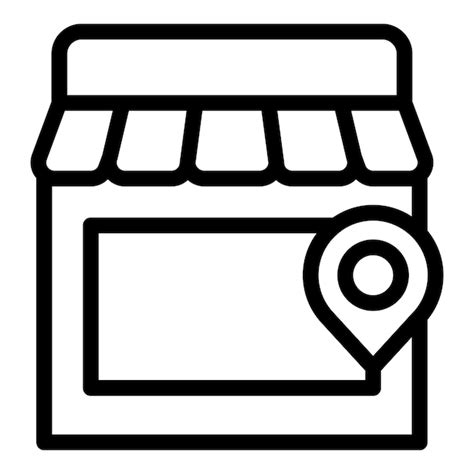 온라인 쇼핑을 위해 지도에 상점을 표시하는 위치 핀 프리미엄 벡터