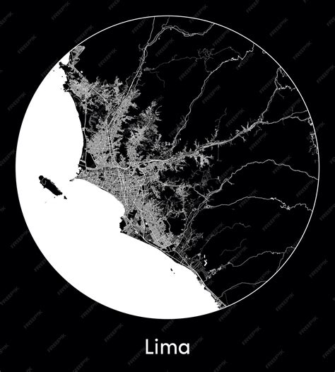 Premium Vector City Map South America Peru Lima Vector Illustration