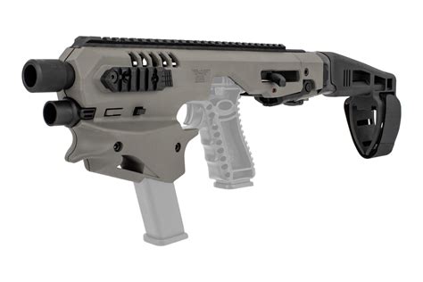 CAA Micro Conversion Kit Glock 20 21 Compatible Long Stabilizer Tungsten Gray MCK21TU