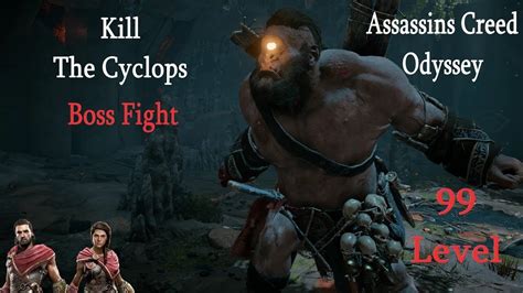 Kill The Cyclops 99 Level Boss Fight Assassins Creed Odyssey Youtube