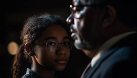 Premium Ai Image African Father And Son Bond Outdoors Smiling With Love Generated By Ai