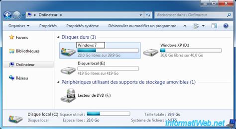Multiboot Microsoft Avec Windows XP Et Windows Page MultiBoot Tutoriels InformatiWeb
