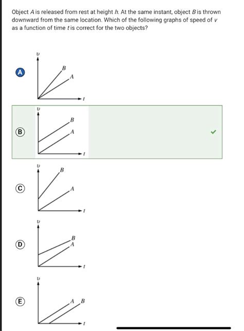 Solved Object A Is Released From Rest At Height H At The Same Instant Course Hero