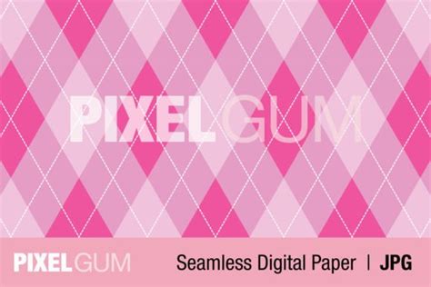 Seamless Pink Monochrome Argyle Pattern Graphic By Pixelgum · Creative