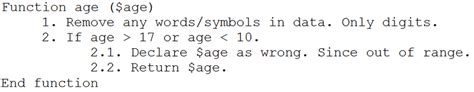 Pseudocode For Age Cleaning And Validation 3 2 3 Gender Gender Is