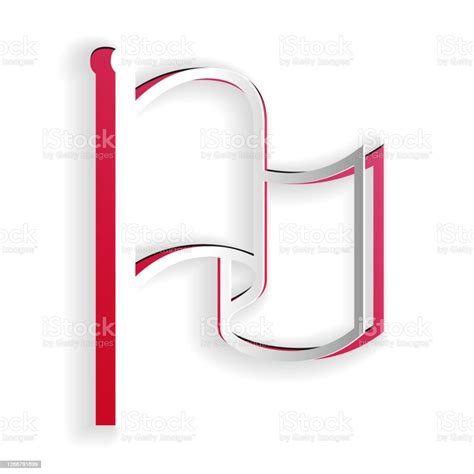 흰색 배경에 격리된 용지 컷 플래그 아이콘입니다 종이 아트 스타일 벡터 0명에 대한 스톡 벡터 아트 및 기타 이미지 0명 3차원 형태 공휴일 Istock