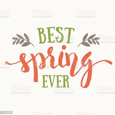 스프링 손 드로잉 영감 레터링 명언 벡터 워터컬러 타이포그래피 디자인식 3월에 대한 스톡 벡터 아트 및 기타 이미지 3월 4월 5월 Istock
