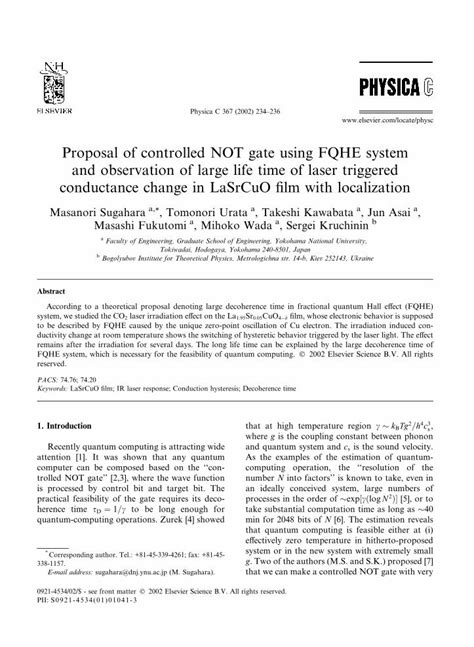 pdf proposal of controlled not gate using fqhe system and observation