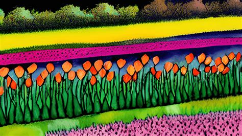 Tulip Field · Creative Fabrica